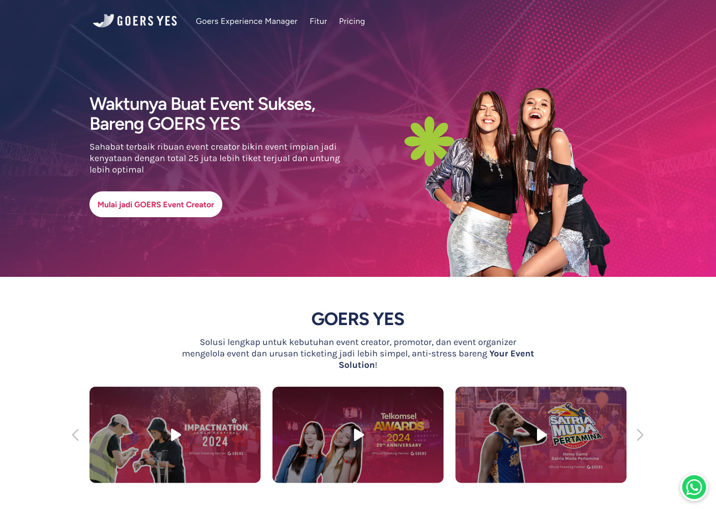 GOERS YES: Solusi Kelola Event & Urusan Ticketing Anda